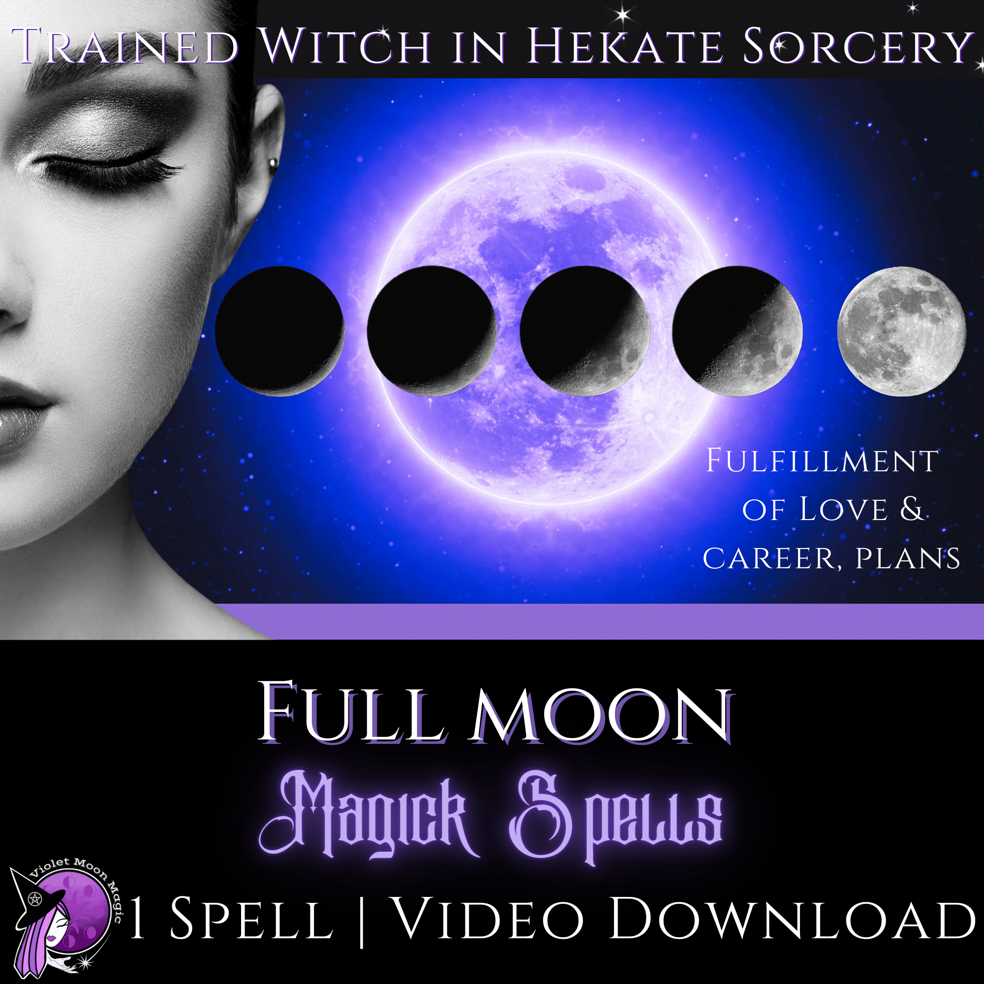 2022 Full Moon Magic Spells | Violet Moon Magic Tarot & Witchery